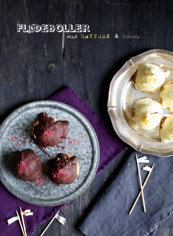 Hjemmelavede flødeboller - Flødeboller med lakrids og marcipanbund ...